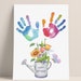 Birthday Handprint Printable, Kids Handprint Gifts, Flower Handprint ...