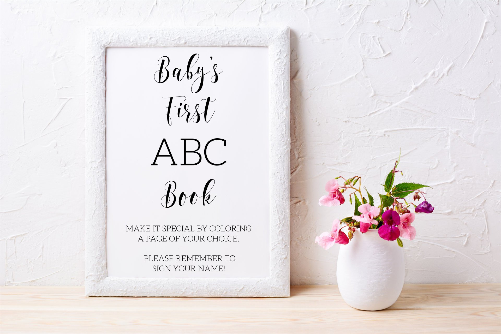 Baby's First ABC Book Printable Sign Baby's First - Etsy