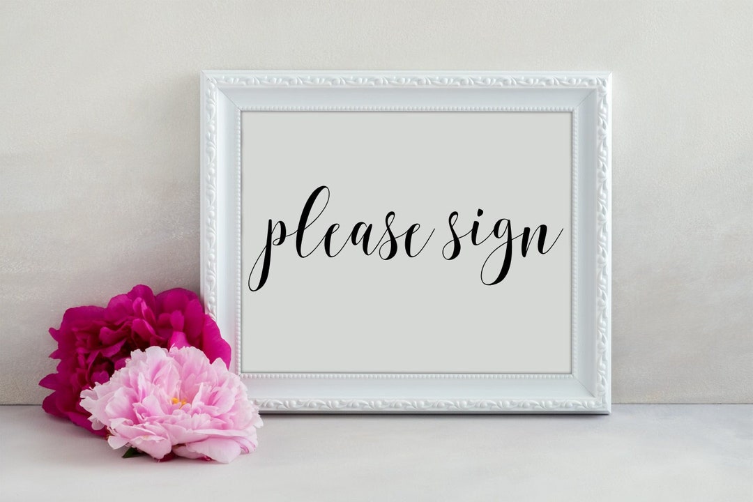 Please Sign Our Guestbook Template, Please Sign Printable, Please Sign ...