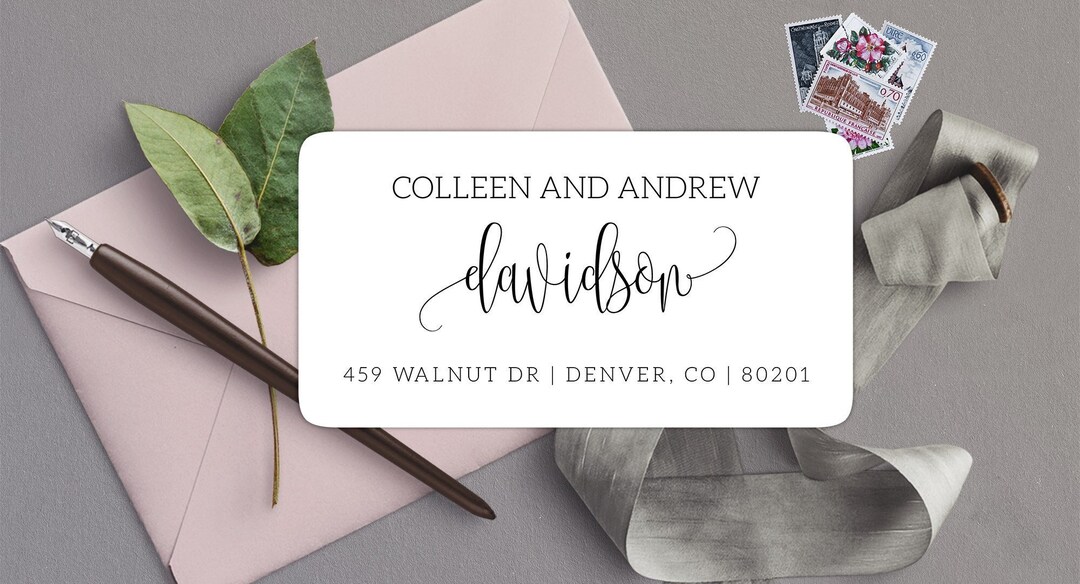 Editable Return Address Label Template, Return Address Label Avery, DIY ...