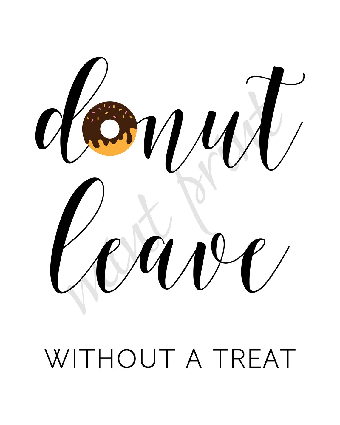 Donut Leave Sign: Wedding, Shower, Party Decor (PDF & JPG) - Etsy