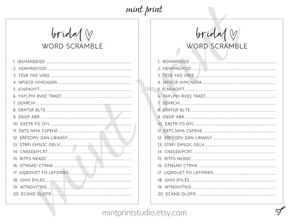Wedding word scramble 60 photos - Astyledwedding.com