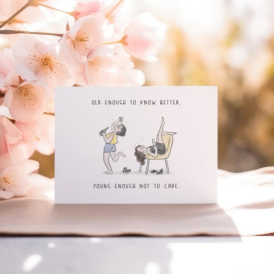 Funny Birthday Card for Friend, Reckless Girls - Etsy