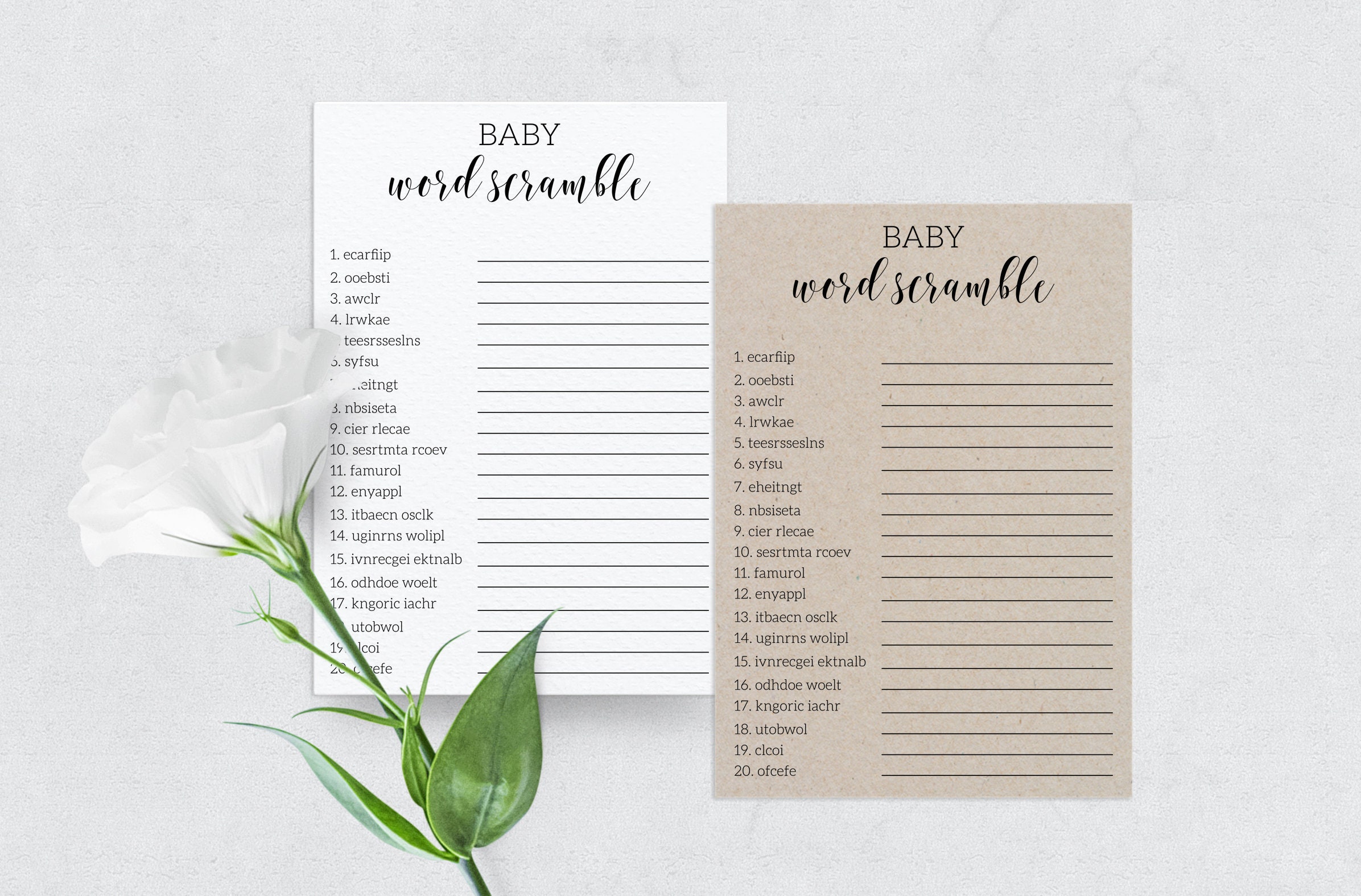 Baby Word Scramble Printable With Answer Key Word Scramble - Etsy Canada
