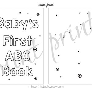 5x7 Alphabet Book Printable Alphabet Book Template ABC Book - Etsy