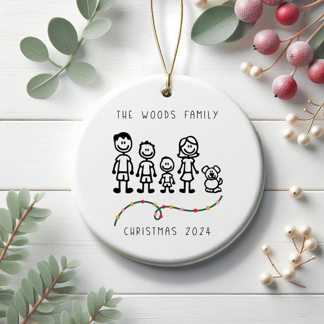 Personalized Stick Figure Family Ornament: Custom Christmas 2025 - Etsy