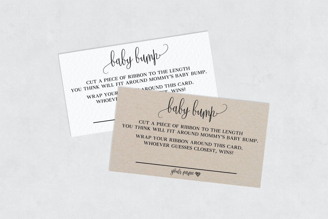 How Big is Mommy's Baby Bump Game Cards, Measure Mommy's Belly Game ...