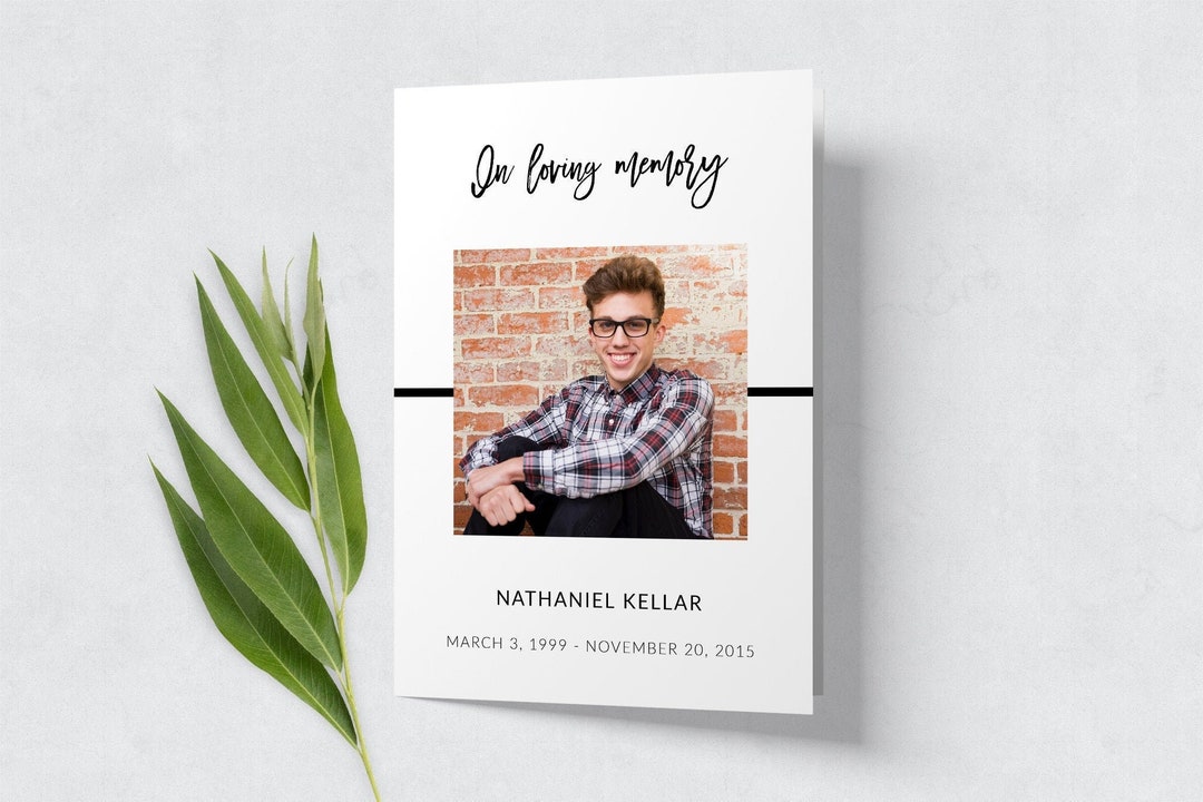 Funeral Program Template PDF Funeral Program Template With - Etsy Funeral Program Template PDF Funeral Program Template With - Etsy