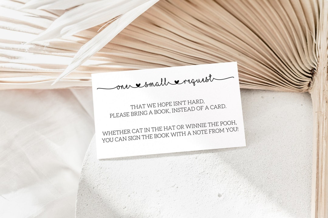 Please Bring A Book Instead of A Card, Baby Shower Book Request Wording ...
