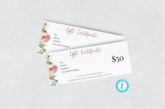 Gift Certificate Design Inspiration