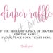 Pink Diaper Raffle Sign Printable for Baby Girl Baby Shower - Etsy