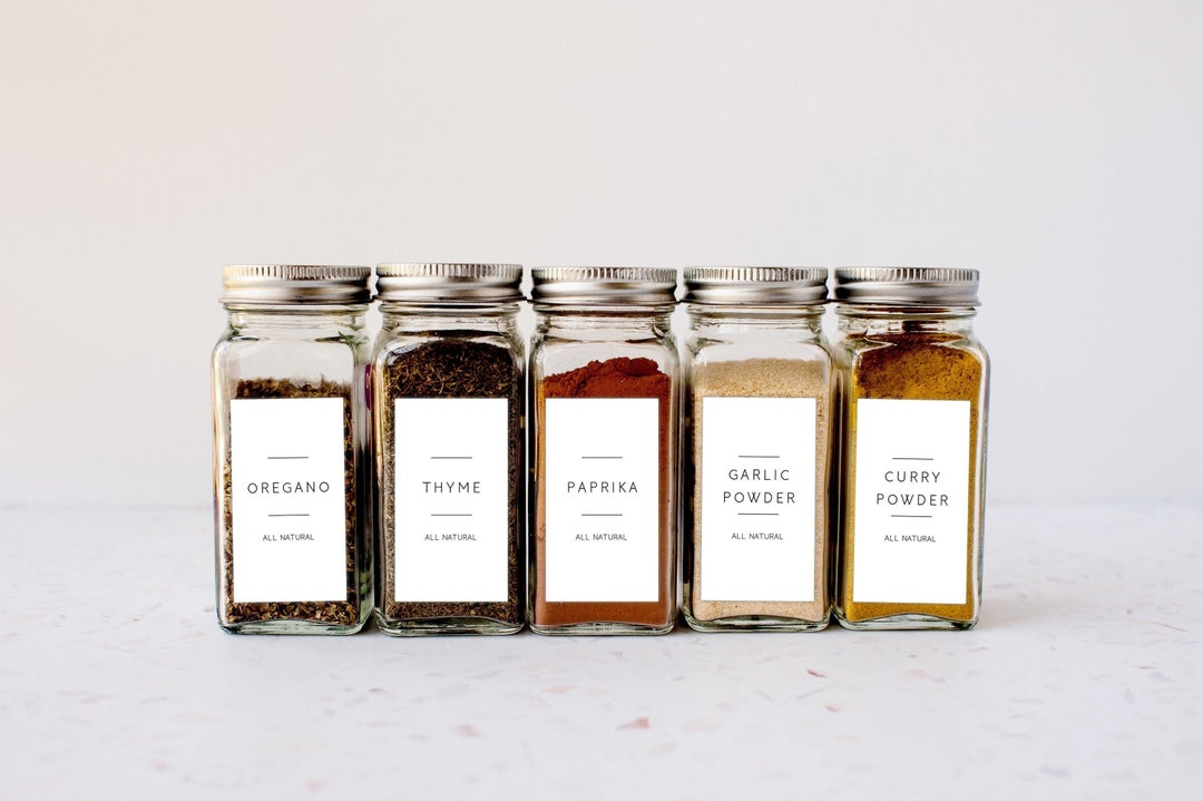 Editable Spice Label Template, Customizable Spice Jar Stickers, Spice ...