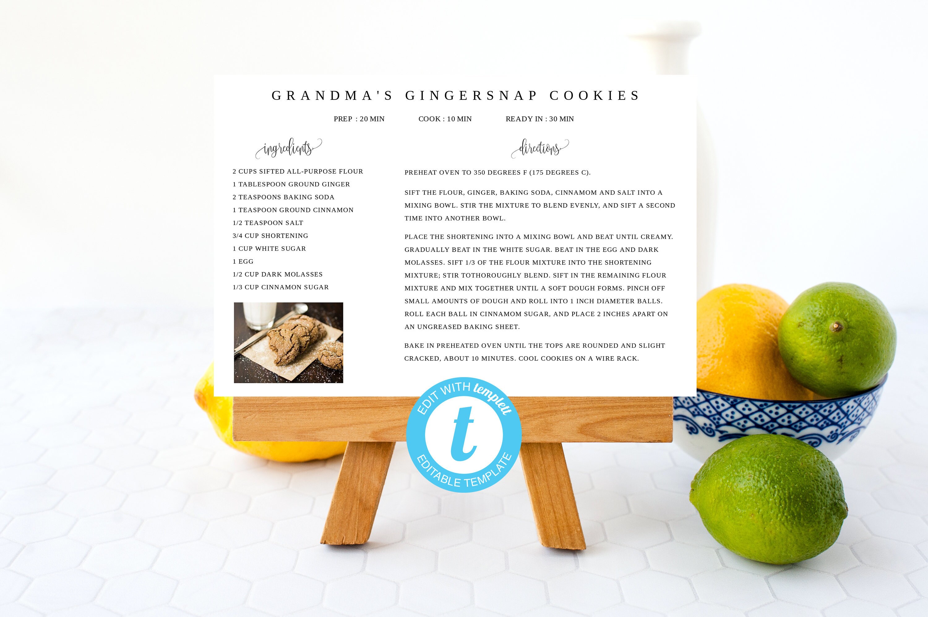 Editable Recipe Card Template Create Your Own Recipe Cards - Etsy