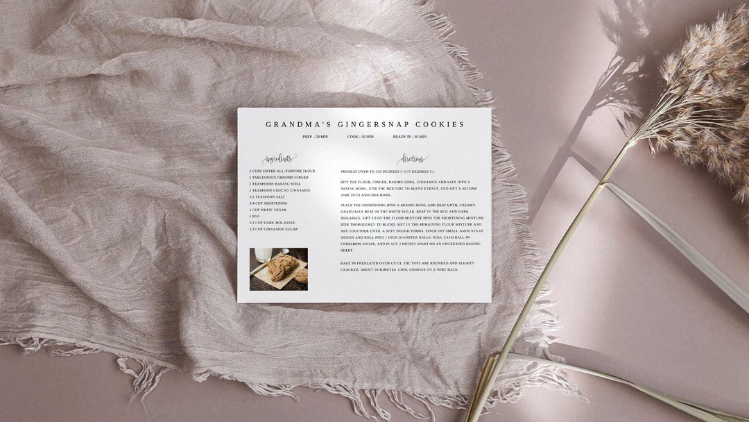 Editable Recipe Card Template Create Your Own Recipe Cards - Etsy