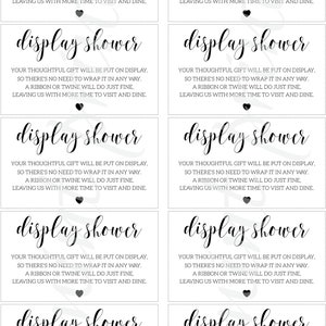 Display Shower Insert Card: Printable Gift Tag (PDF & JPG) - Etsy