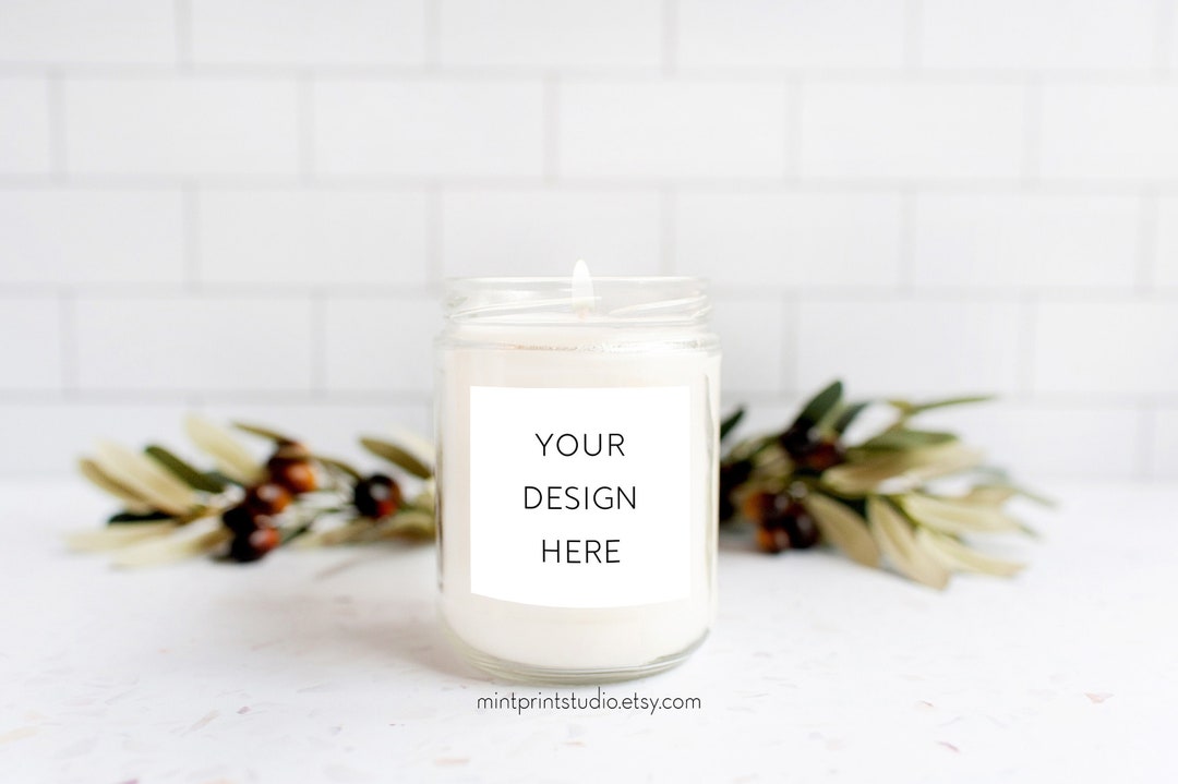 Edit Yourself Candle Label Template Editable, Candle Label Mockup ...
