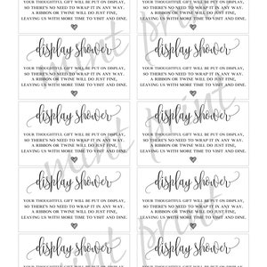 Display Shower Invitation Insert Card: Eco-friendly Gift (PDF & JPG) - Etsy