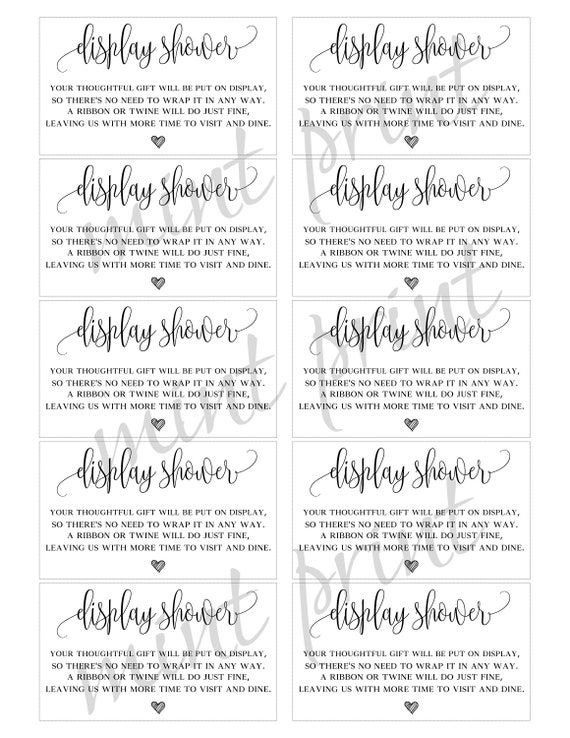 Printable Display Shower Shower Signs Bundle Printable Shower Decor
