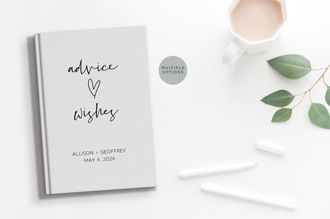 Personalized Wedding Advice Guest Book: Custom Bridal Shower Keepsake ...