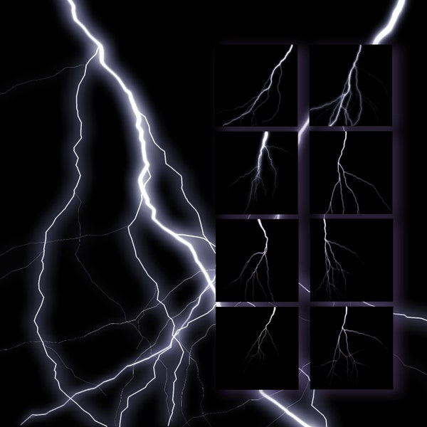 Lightning Overlays - Etsy