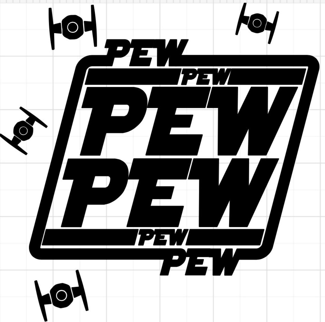 Star Wars Pew Pew Car Window Decal - Etsy