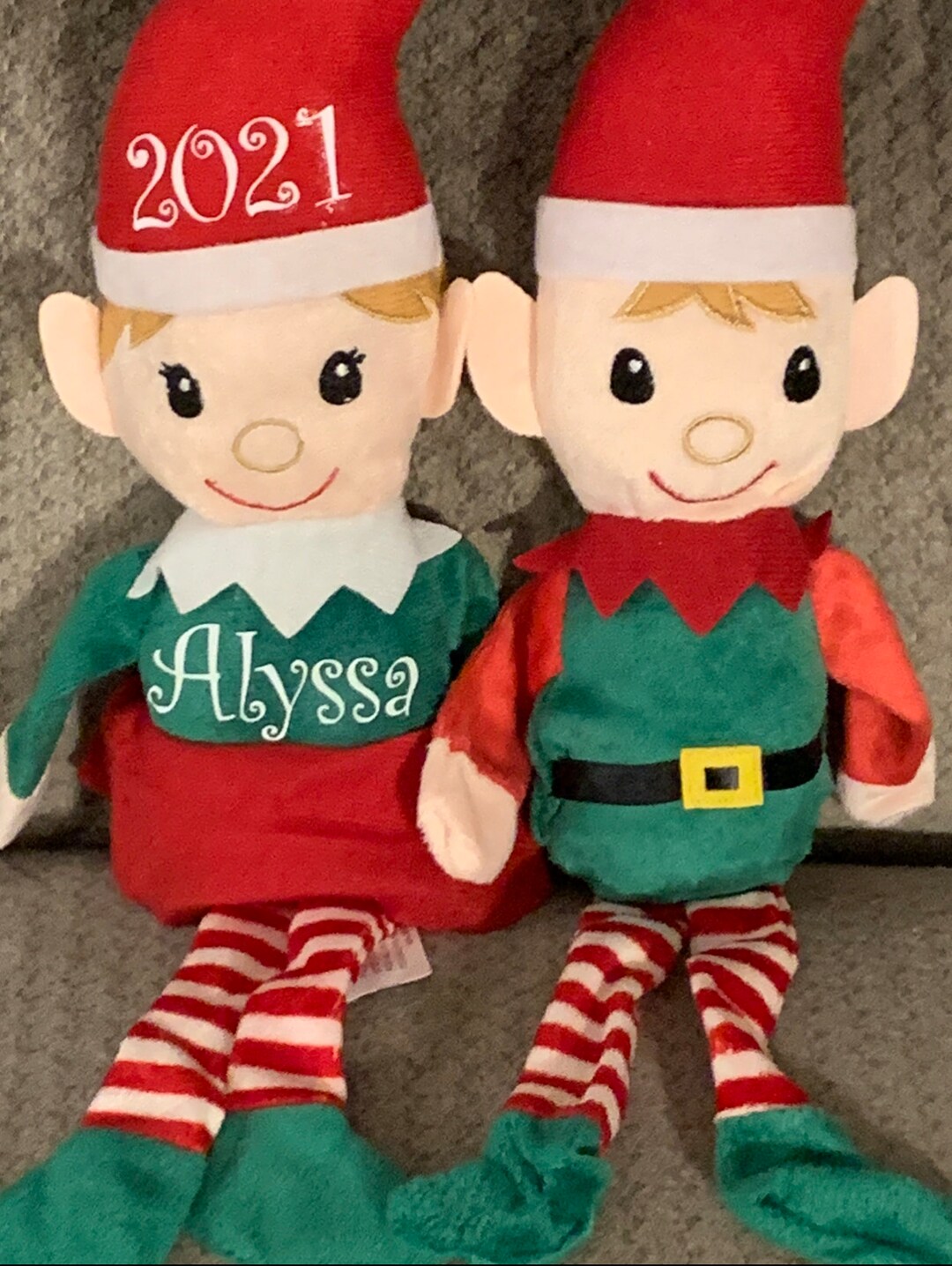 Personalized Christmas Elf Boy Girl Decor Ornament - Etsy