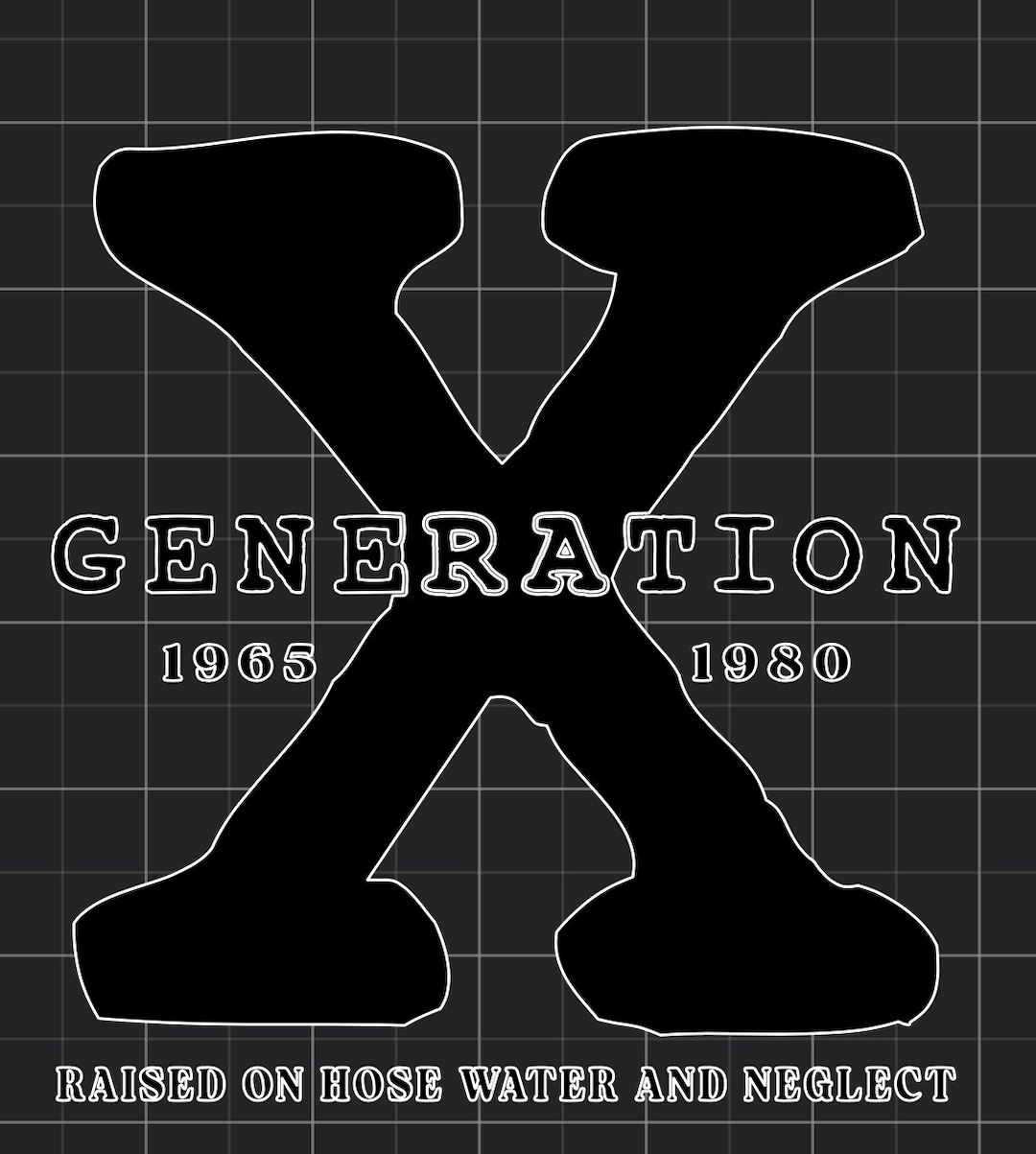 Gen X Car Window or Laptop Decal Sticker - Etsy