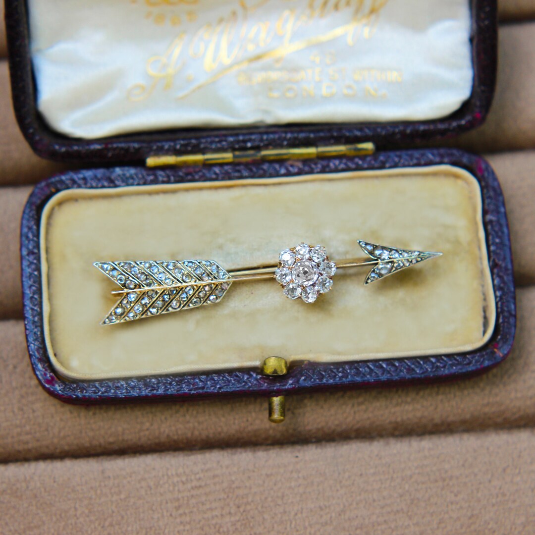Antique Tiffany & Co. Diamond Arrow Jabot Pin Brooch - Etsy