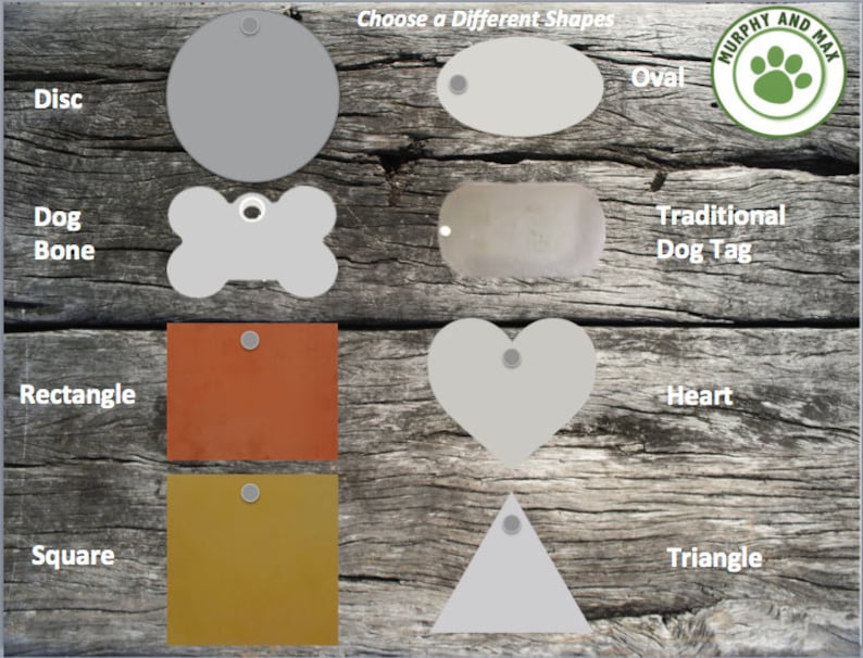 Pet ID Tags for Dogs and Puppies Custom States Funny Shapes | Etsy