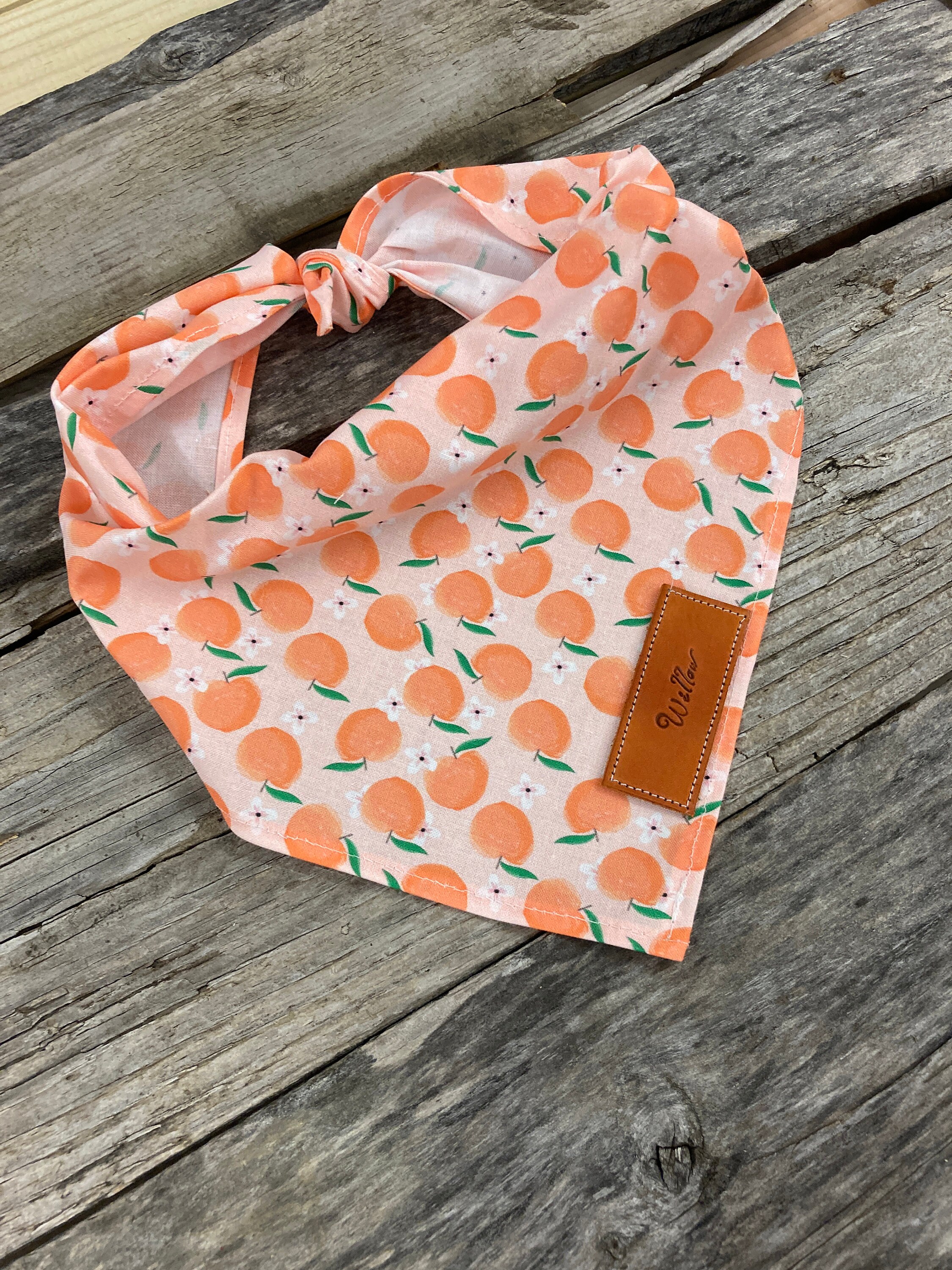 Custom Dog Bandana, Peaches, Dog Bandana, Traditional Tie, Personalized ...