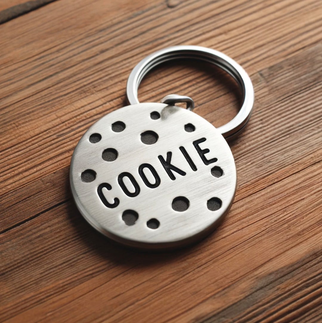 Custom Cookie Pet ID Tag - Personalized Engraved Dog Name Tags - Cute ...