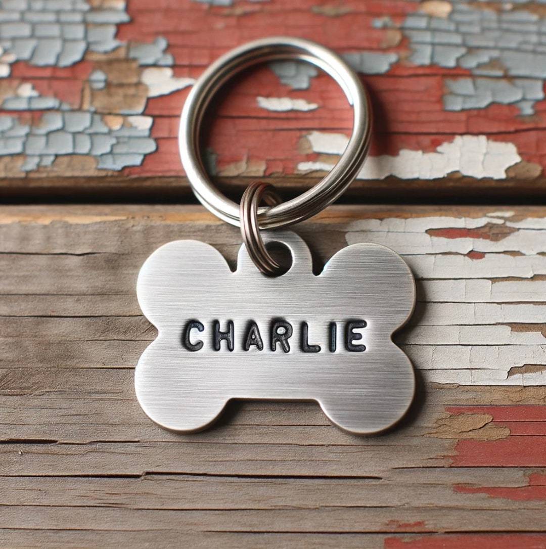 Custom Dog Bone Charlie Shape Pet ID Tag With Name Personalized ...