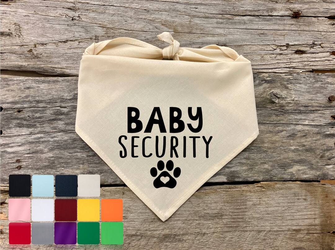 Baby Security Dog Bandana Birth Announcement Dog Bandana Dog Bandana ...