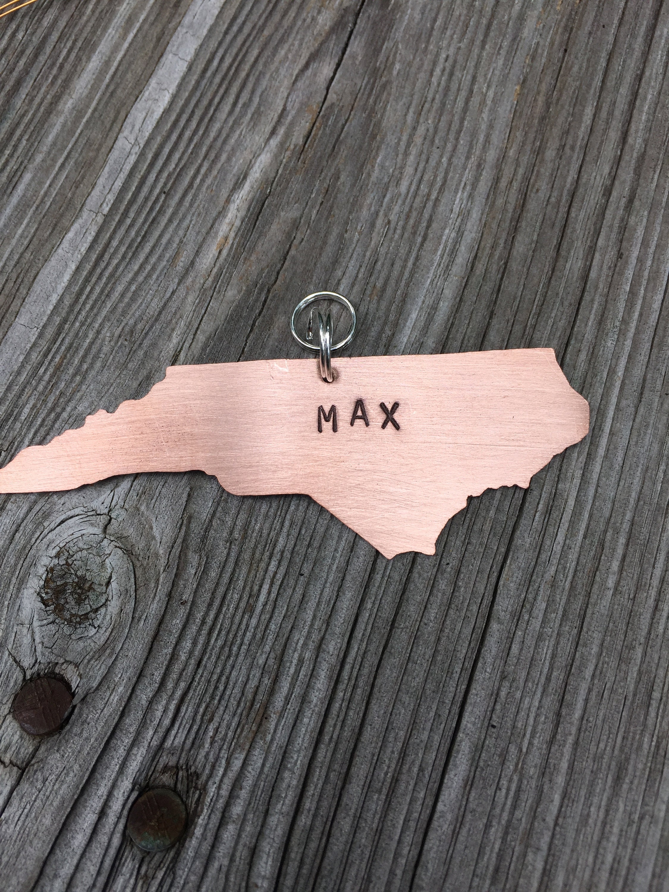 State of North Carolina or Select Your State Pet Name Tag | Etsy