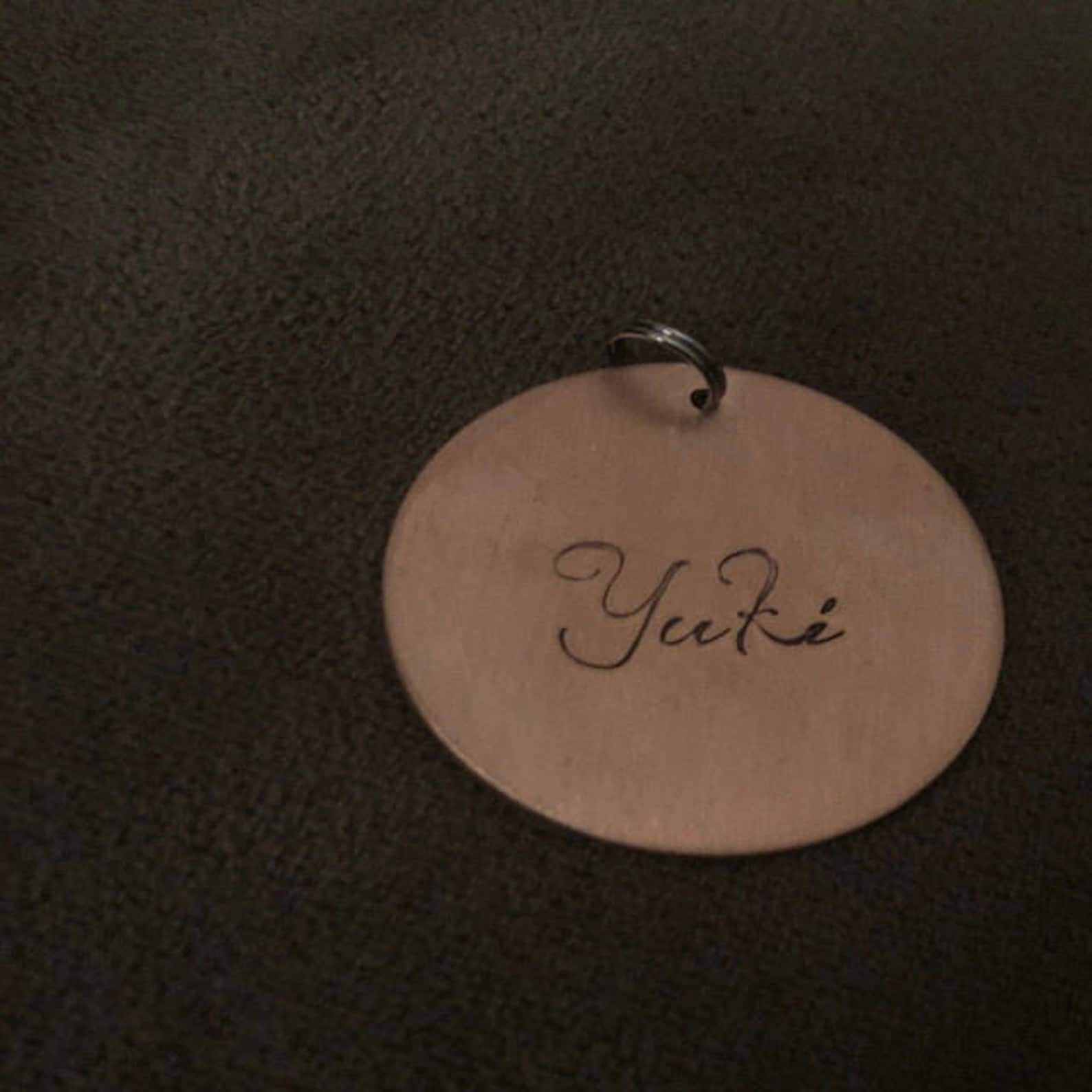 Pet Name elegant Font Large 1 1/4 Custom Pet Id Tag - Etsy New Zealand