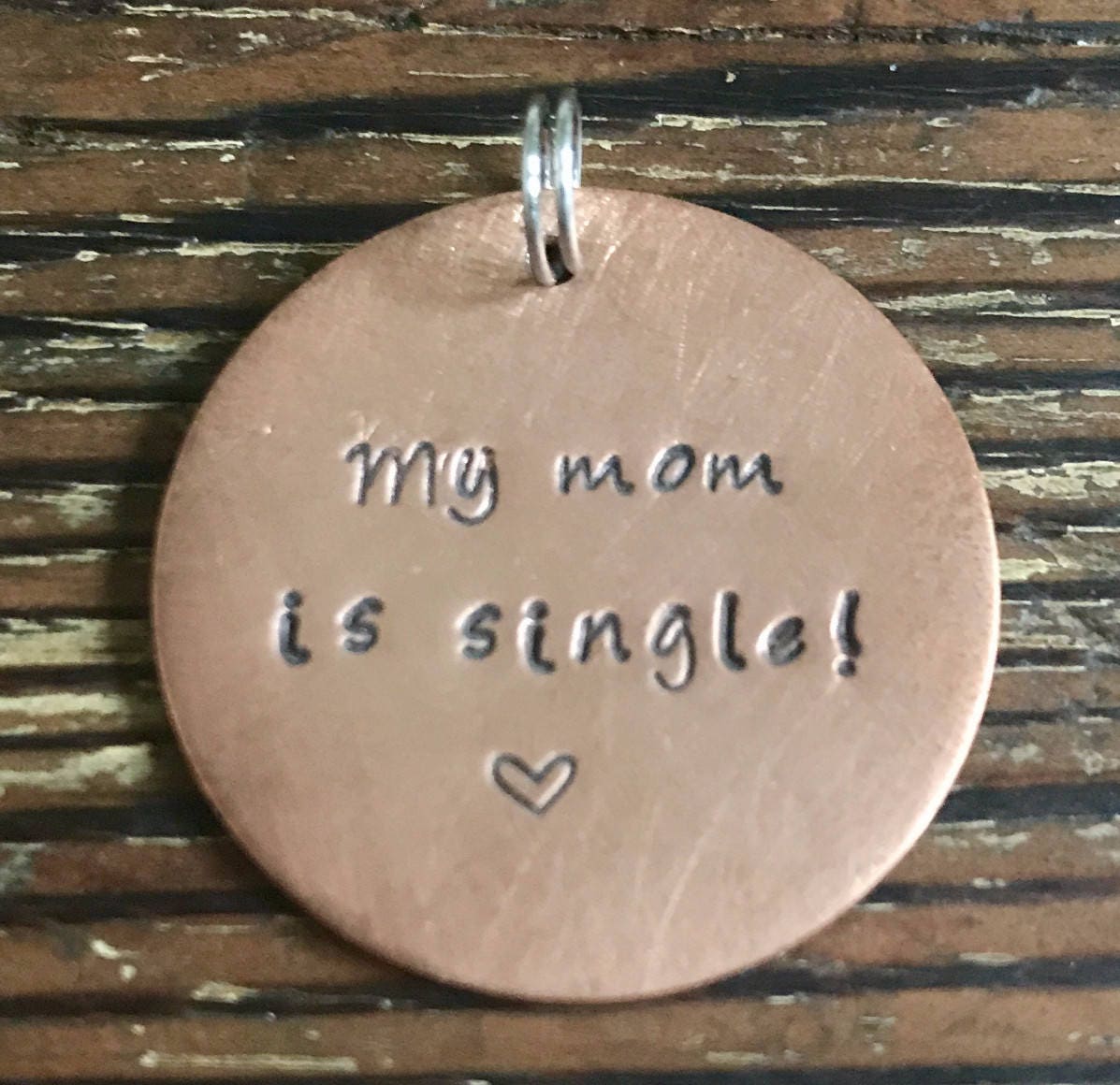 My Mom/dad is Single Large 1 1/4 Custom Pet Id Tag - Etsy