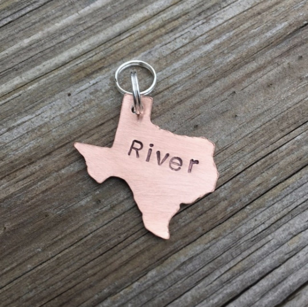 State of Texas (or Select Your State) Pet Name Tag Medium 1" Max ...