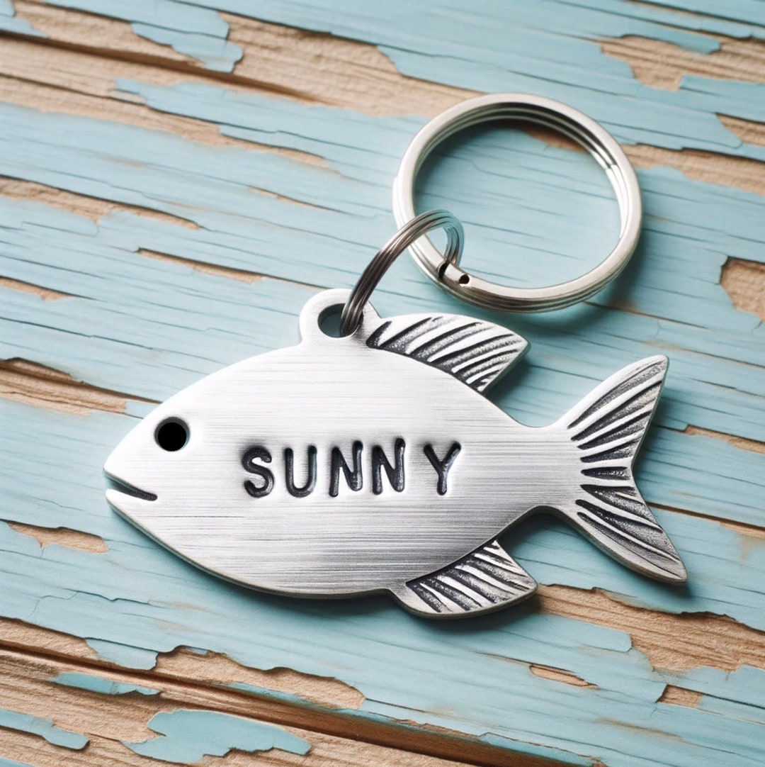 Personalized Sunfish Shape Pet ID Dog Tag Custom Engraved Name and ...