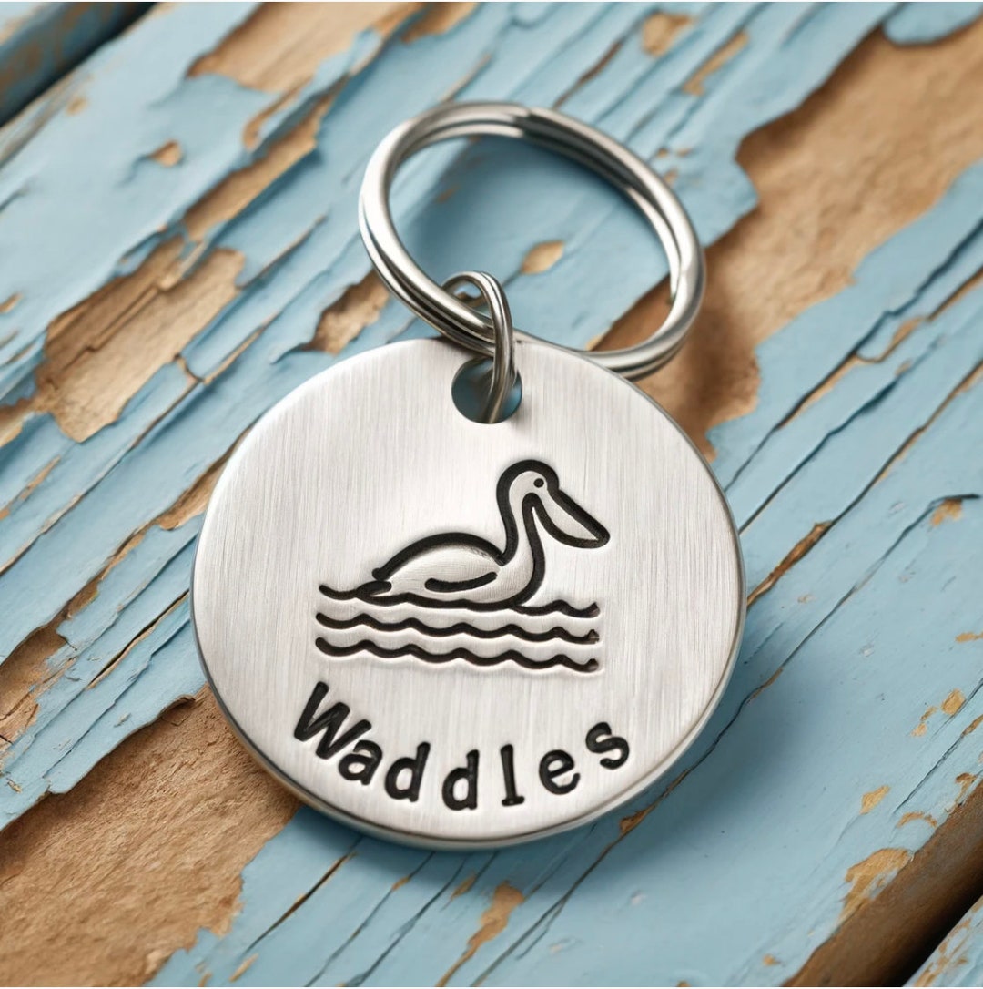 Personalized Pelican Shape Pet ID Dog Tag Custom Engraved Name and ...