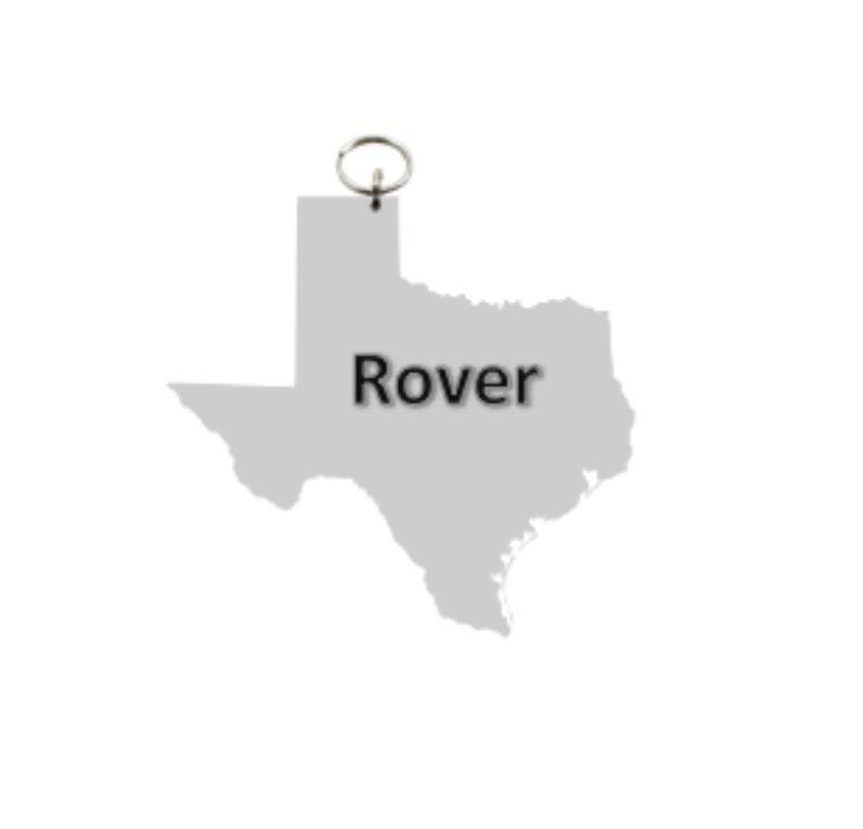 State of Texas or Select Your State Pet Name Tag Medium - Etsy