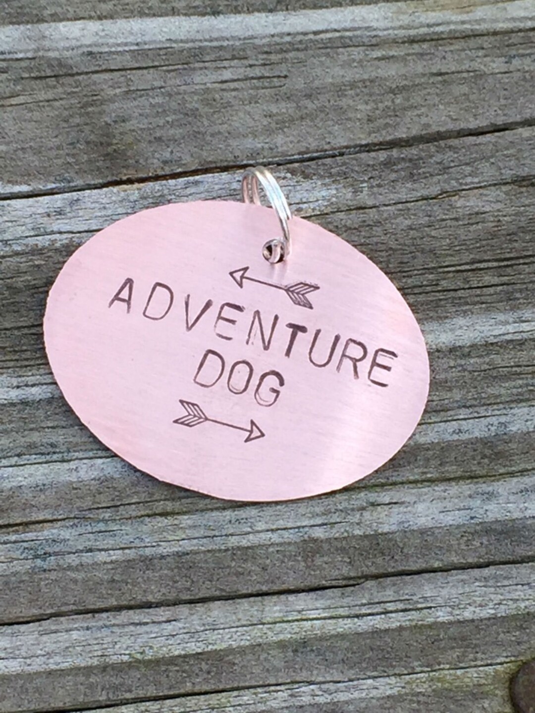 Adventure Dog With Arrows - Large 1 1/4" Oval Custom Pet Id Tag ...
