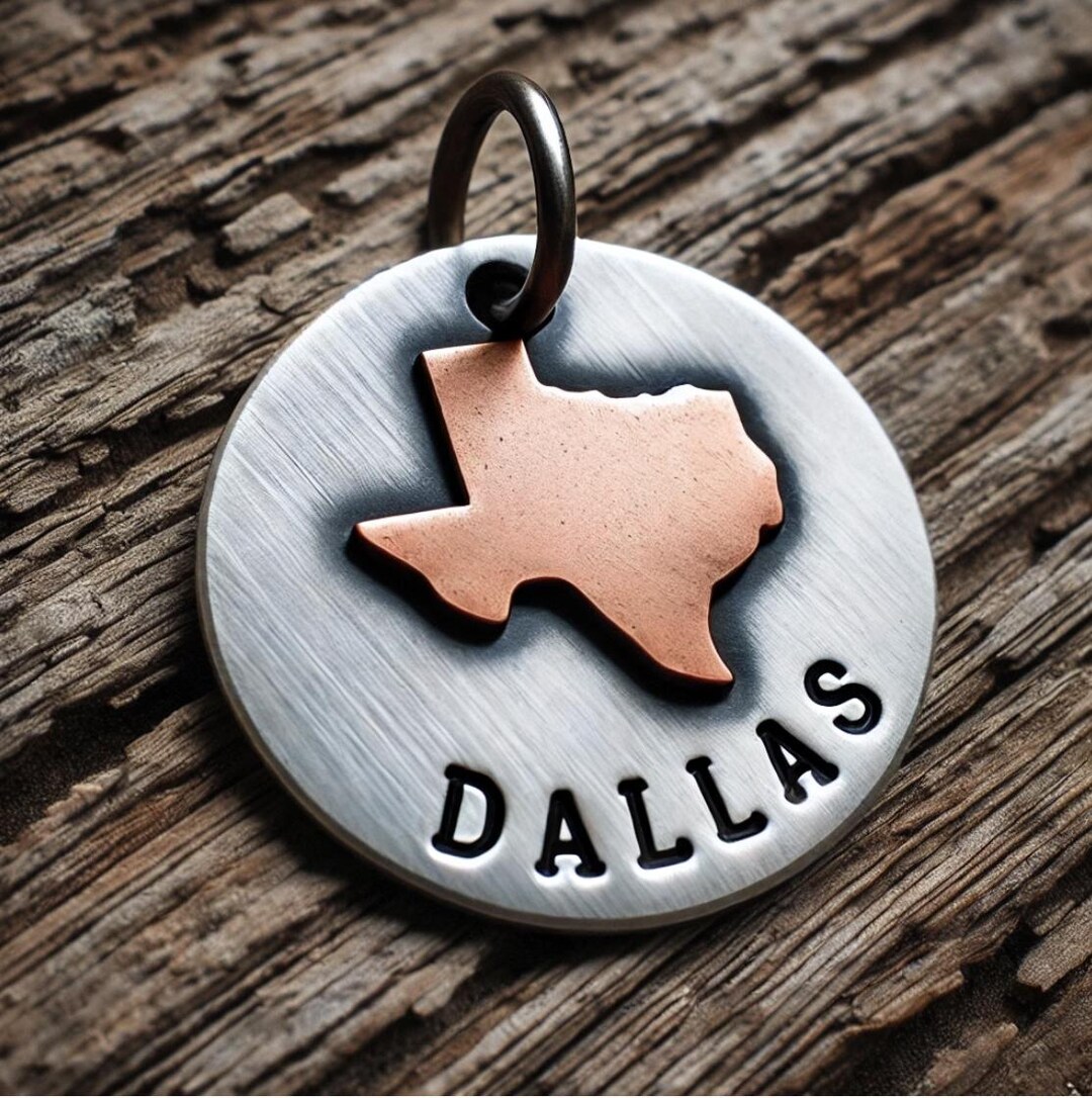 Personalized Pet ID Dog Tag - Texas Theme - Custom Engraved With Name ...