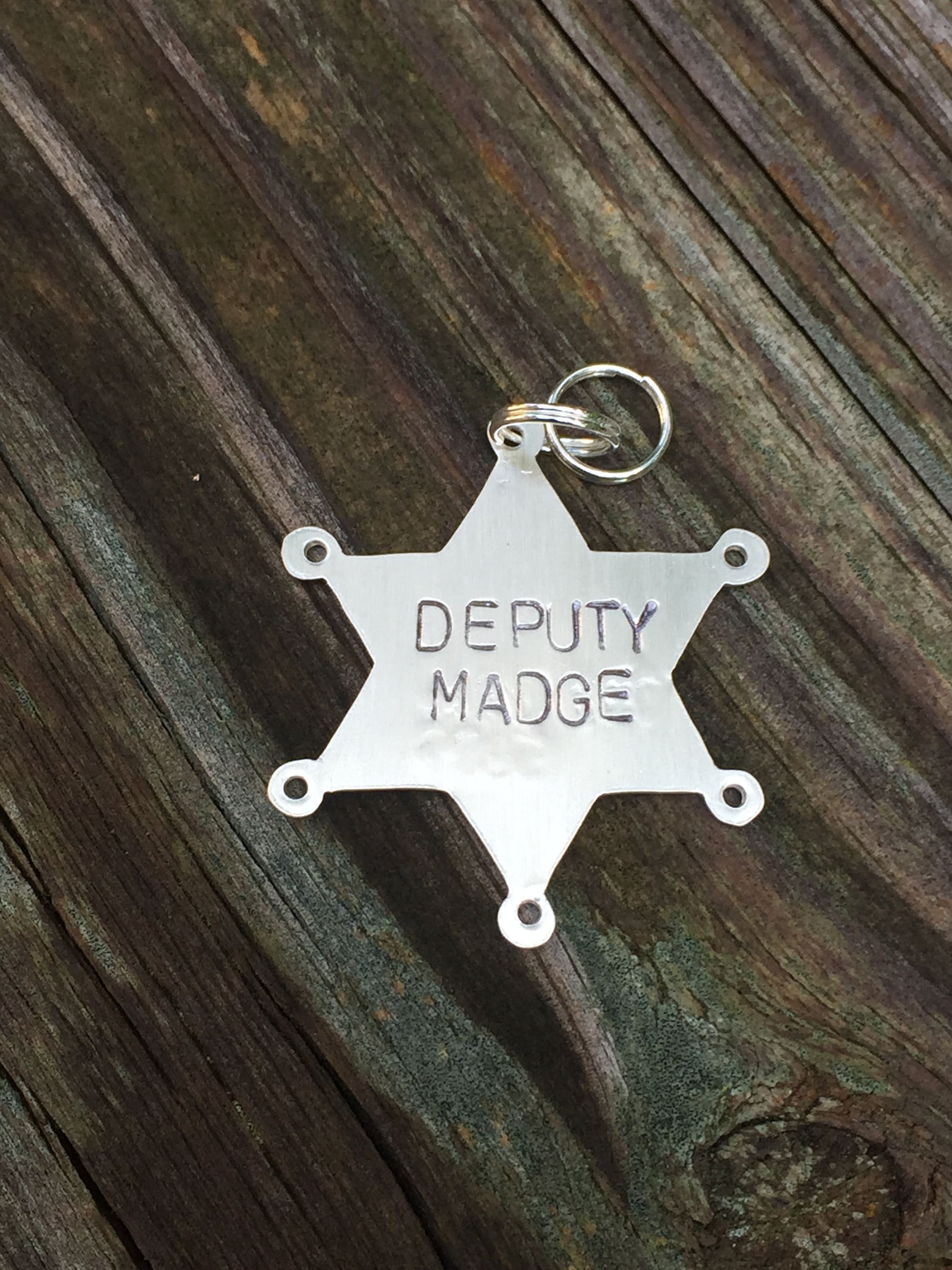 Deputy Sheriff Badge Large 1 1/4 Custom Pet Id Tag | Etsy