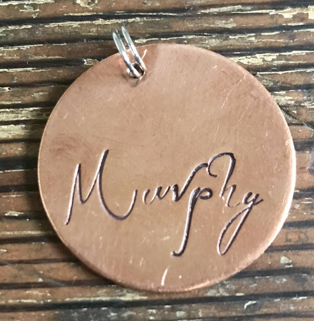 Pet Name (elegant Font) - Large 1 1/4" Custom Pet Id Tag - Personalized ...