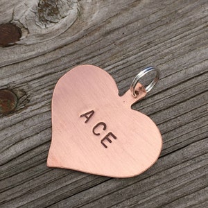 Ace - Large 1 X 1 1/4" Custom Pet Id Tag - Personalized Hand-stamped ...