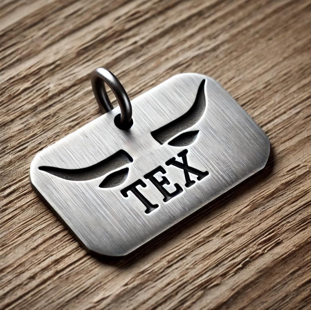Cowboy Pet ID Tag - Custom Engraved With Name & Number - Durable, Cute ...