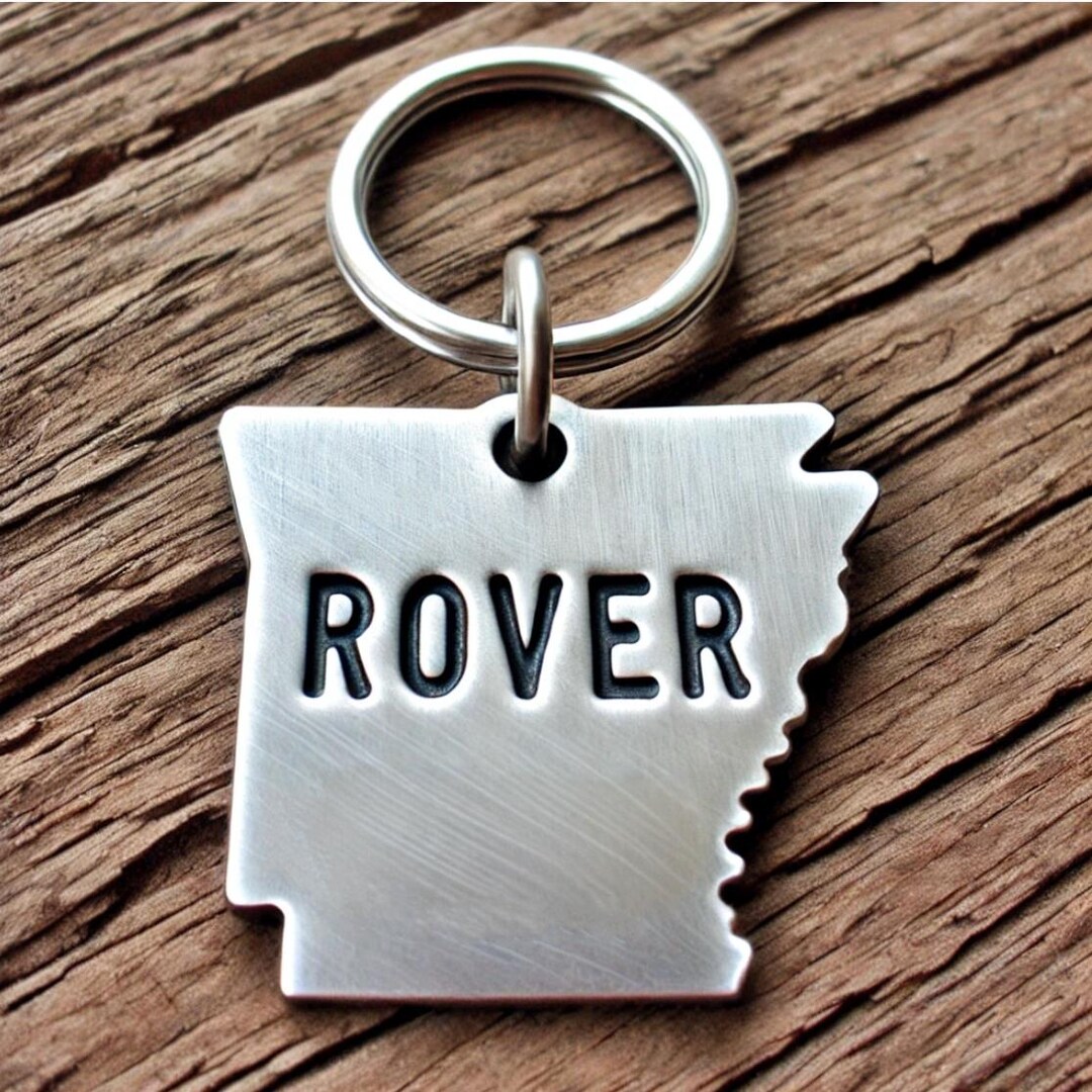 State of Arkansas (or Select Your State) Pet Name Tag Medium 1" Max ...