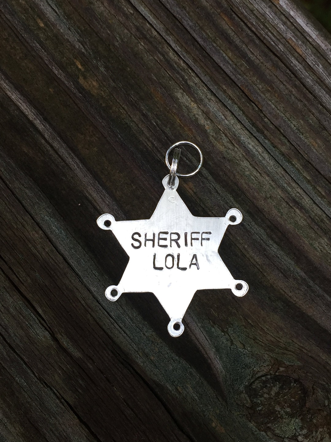 Deputy Sheriff Badge - Large 1 1/4" Custom Pet Id Tag - Personalized ...