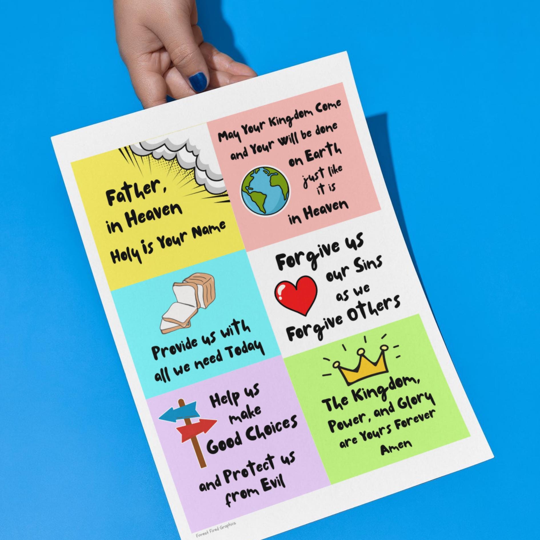 The Lord's Prayer Printable for Kids | Our Father Prayer for Kids - Etsy UK