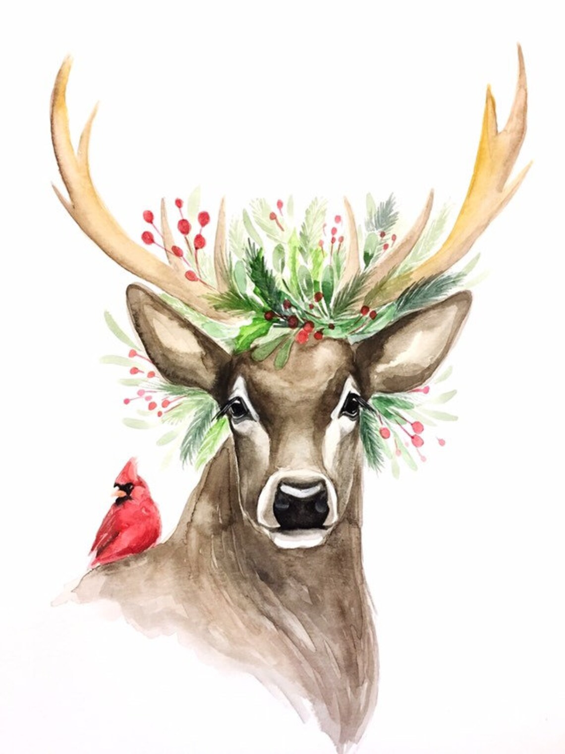 Tous parés cerfs de Noël - Etsy France